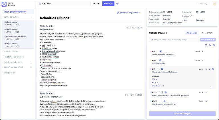 Codes - Priberam Care